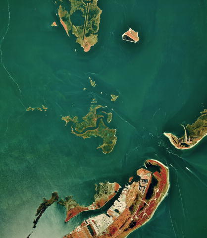 Color Infrared Orthophoto, SW quadrant of Barataria Pass Quadrangle, LA ...