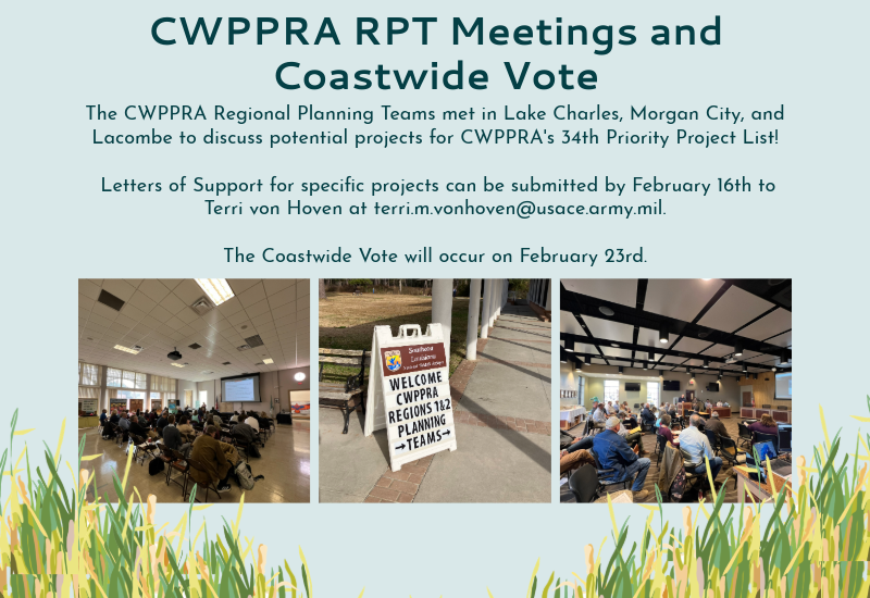 CWPPRA Newsflash - February Newsletter