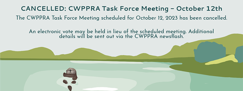 CWPPRA Newsflash - October 2023 Newsletter!