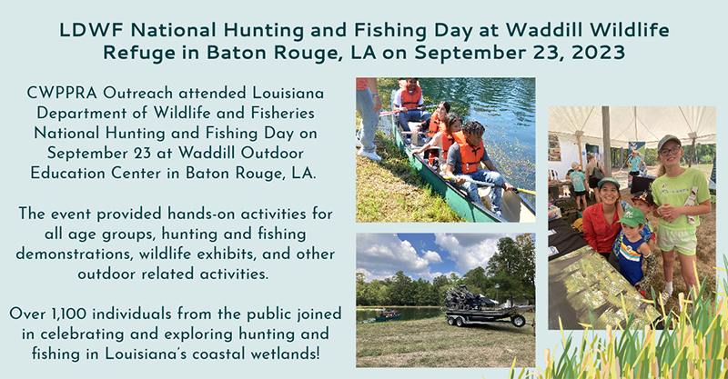 CWPPRA Newsflash - October 2023 Newsletter!