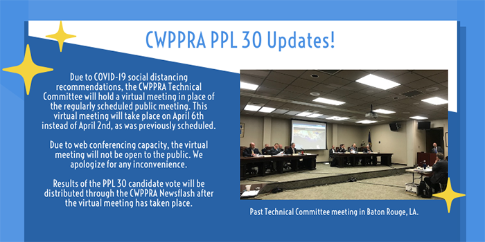 CWPPRA Newsflash - April Newsletter